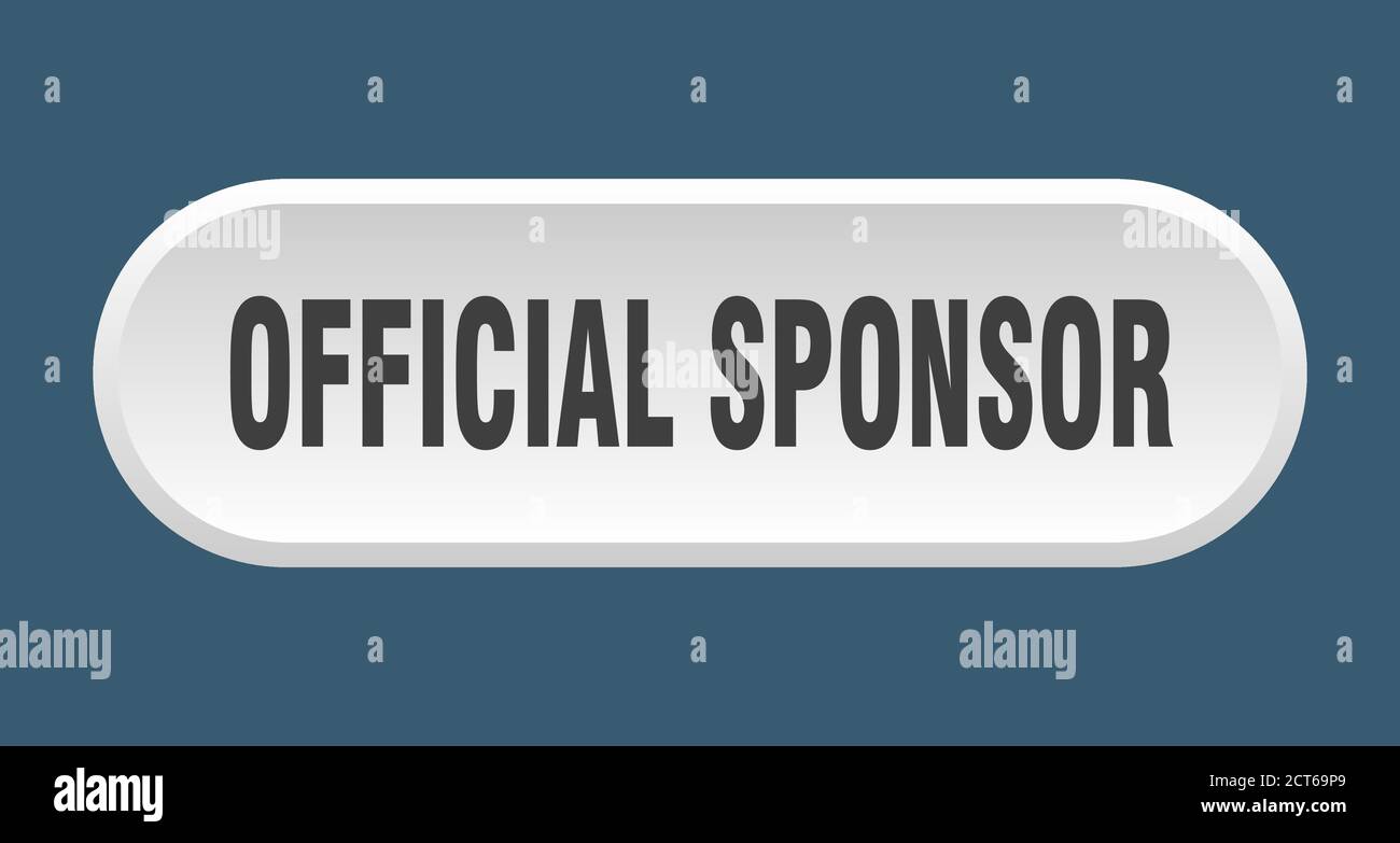 official sponsor button. rounded sign isolated on white background ...