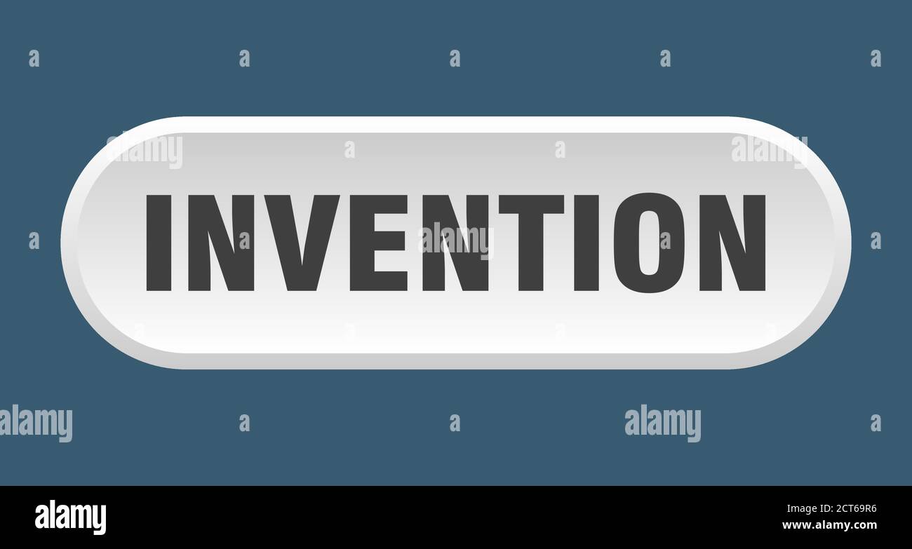 invention button. rounded sign isolated on white background Stock ...