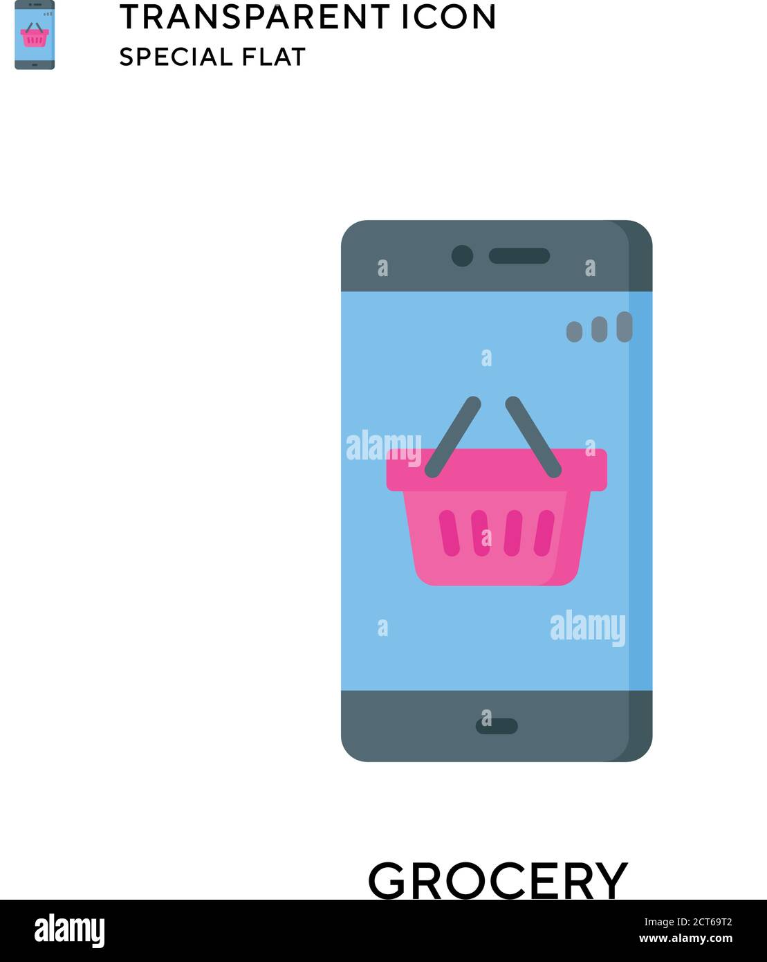 Grocery vector icon. Flat style illustration. EPS 10 vector Stock ...