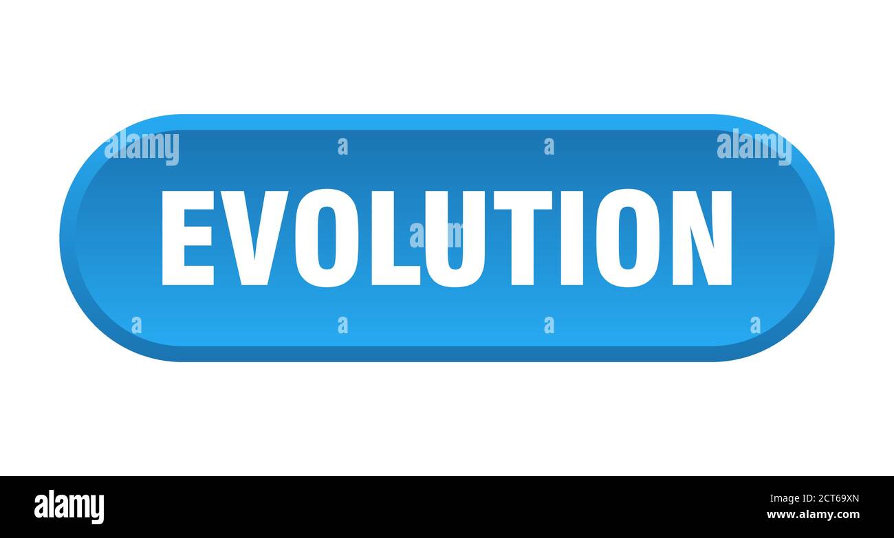 evolution button. rounded sign isolated on white background Stock ...