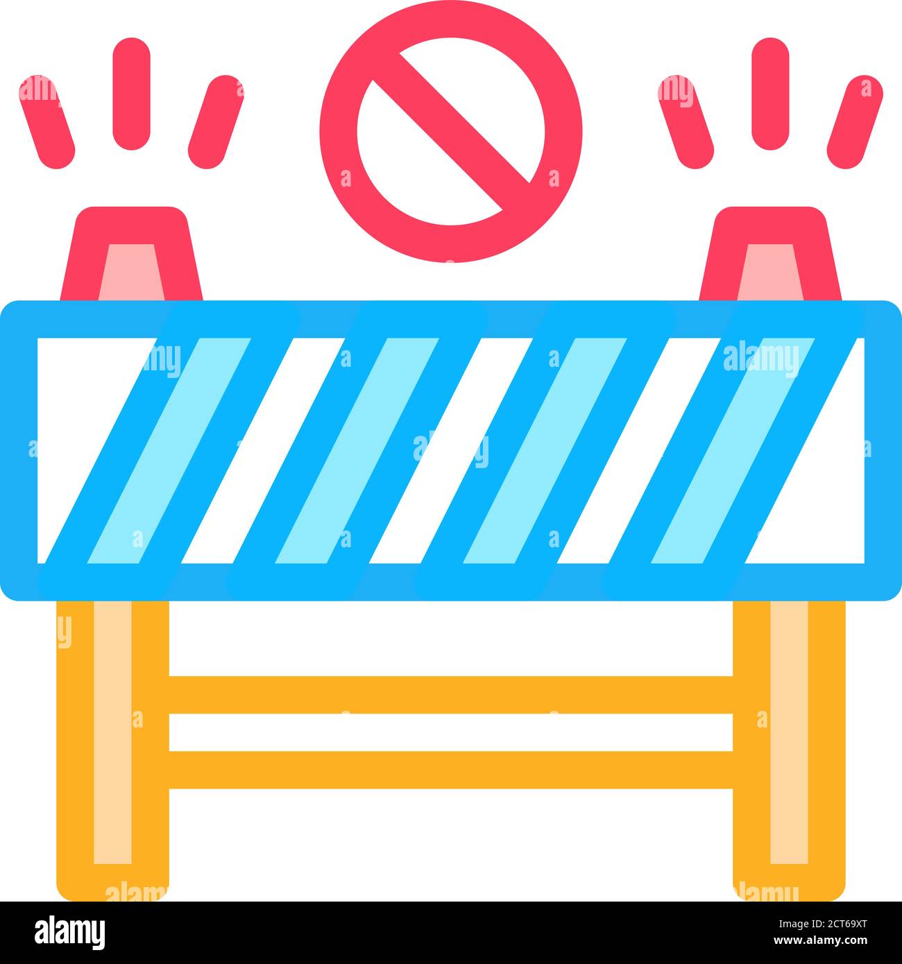 road barrier icon vector outline symbol illustration Stock Vector Image ...