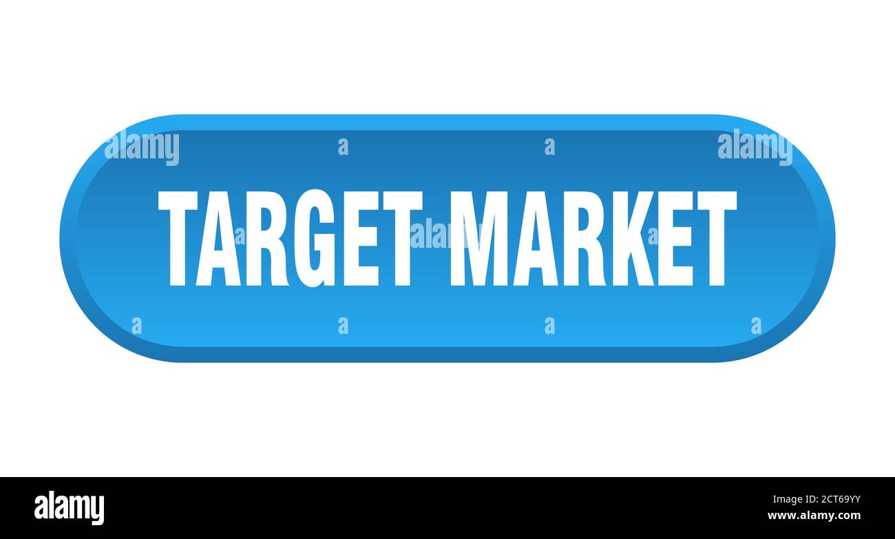 target market button. rounded sign isolated on white background Stock ...