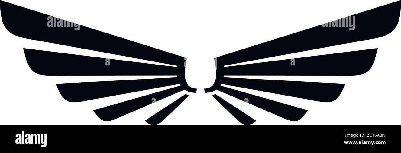 Cute wings icon. Simple illustration of cute wings vector icon for web ...