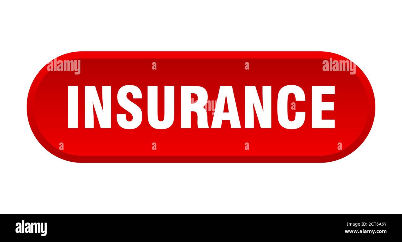 insurance button. rounded sign isolated on white background Stock ...