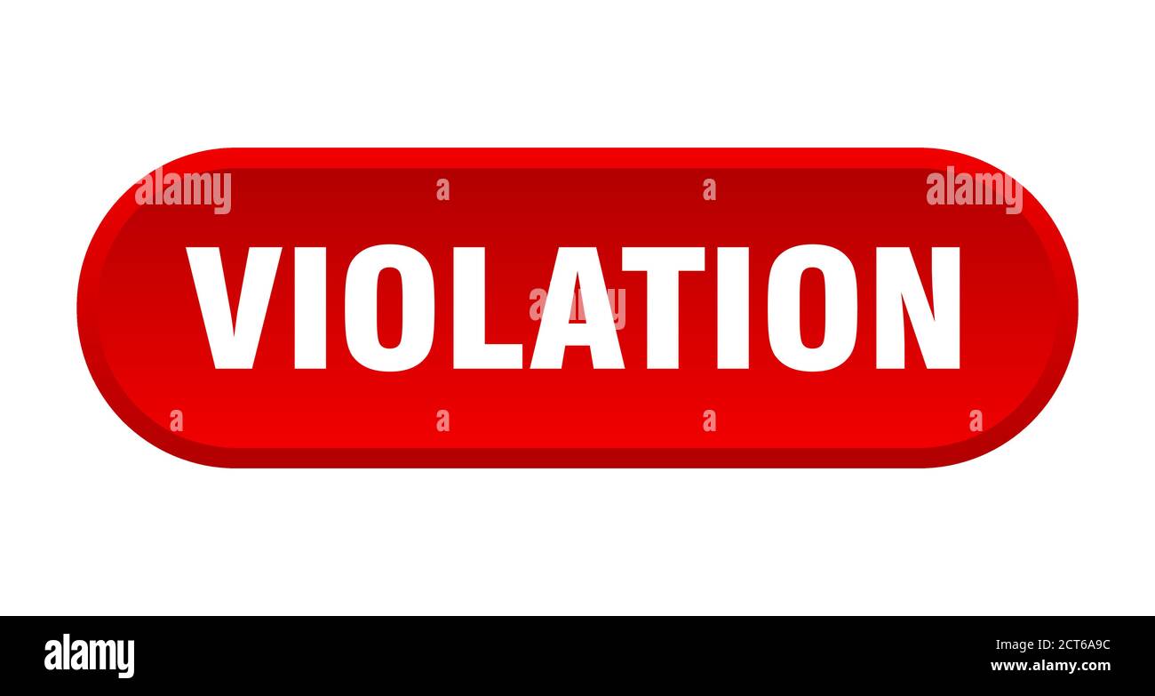 violation button. rounded sign isolated on white background Stock ...