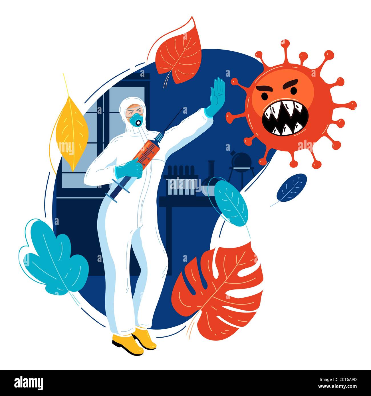 Vaccine against virus in Stock Vector Images - Alamy