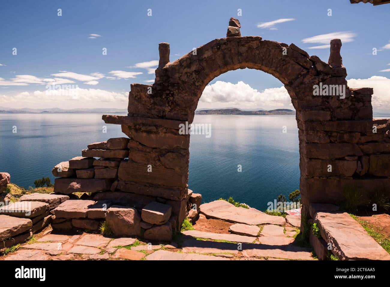 Inca Ruins, Taquile Island, Lake Titicaca, Peru, South America Stock ...