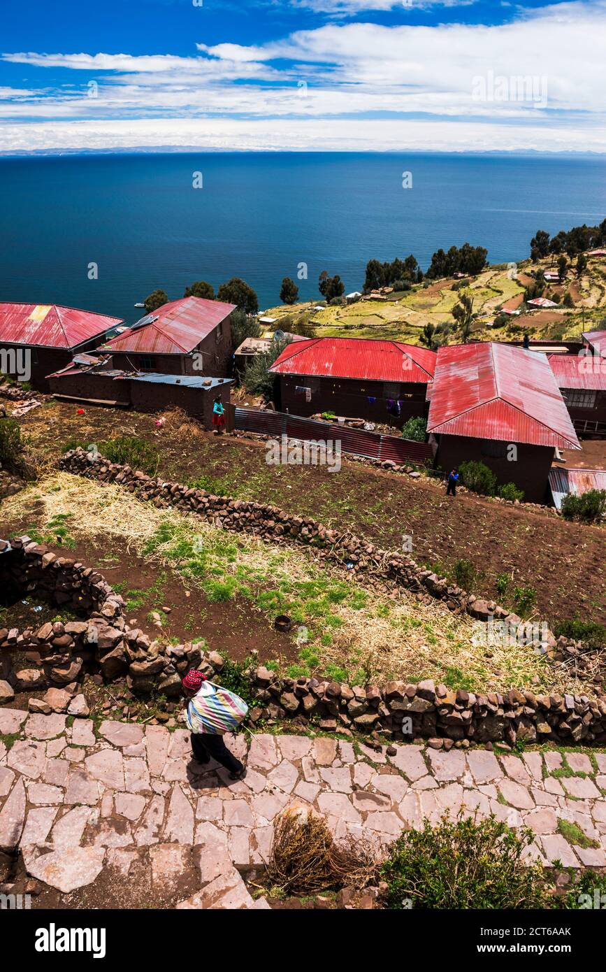 Taquile Island, Lake Titicaca, Peru, South America Stock Photo - Alamy