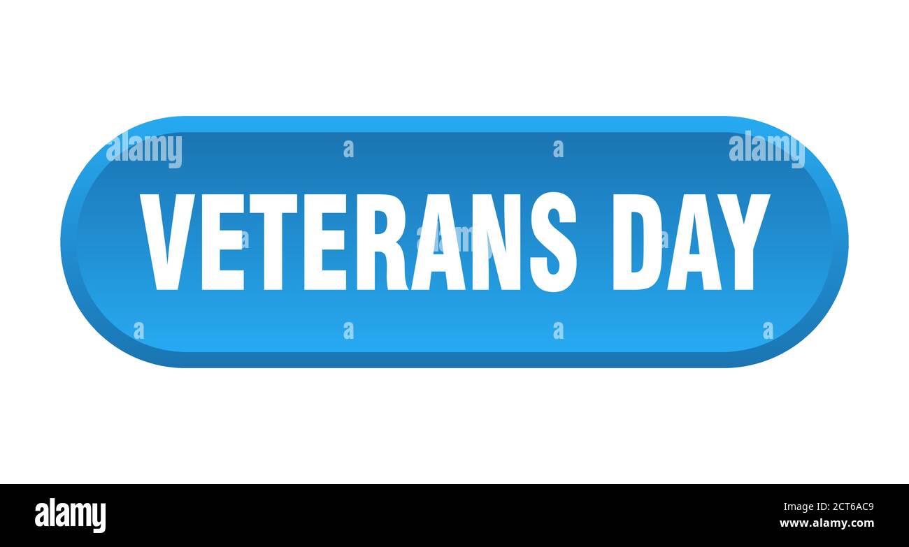 veterans day button. rounded sign isolated on white background Stock ...