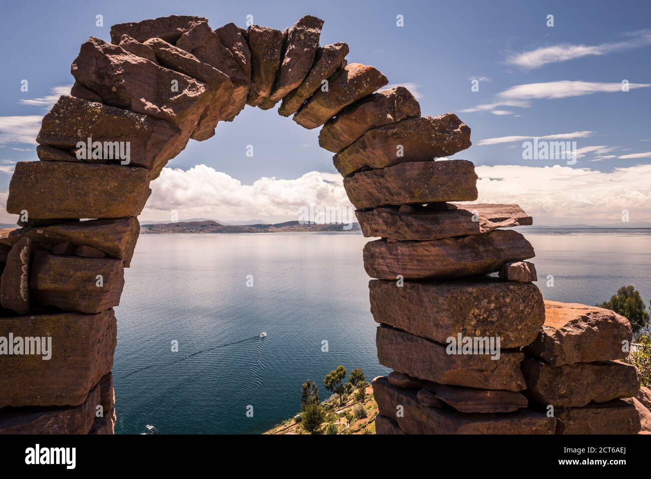 Inca Ruins, Taquile Island, Lake Titicaca, Peru, South America Stock ...