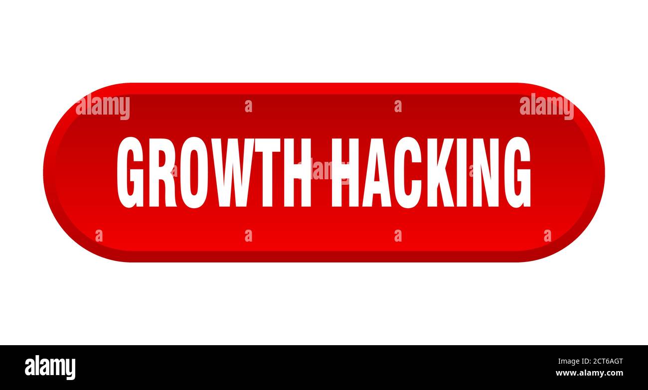 growth hacking button. rounded sign isolated on white background Stock ...
