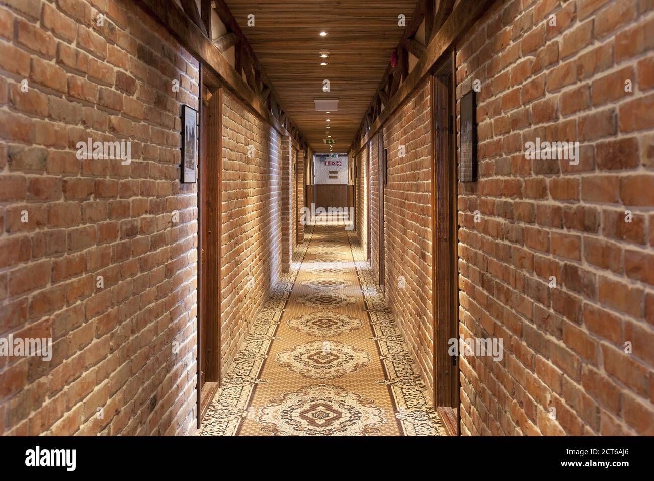 A hotel with old fashioned retro styled rooms, and rustic objects ...