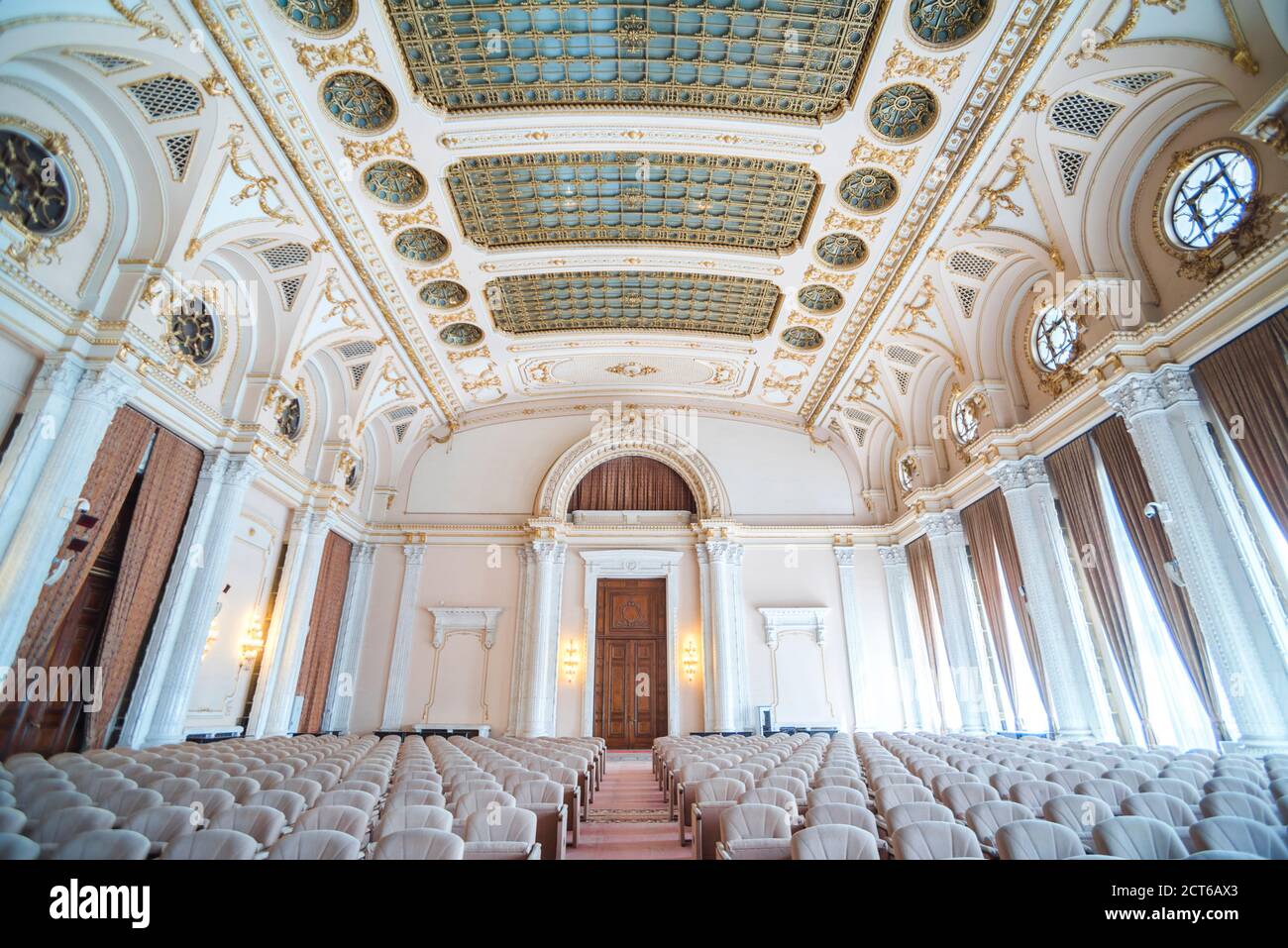 Bucharest palace of parliament interior hi-res stock photography and ...