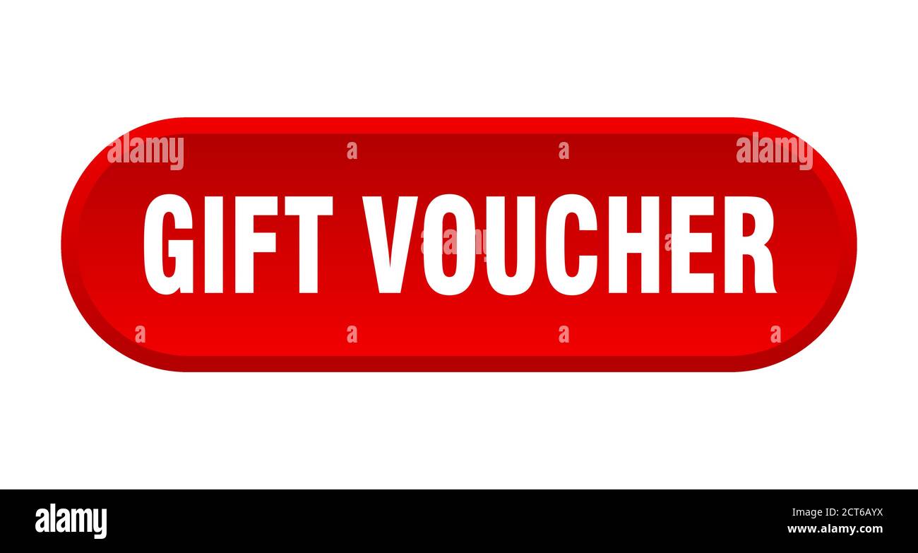 gift voucher button. rounded sign isolated on white background Stock ...