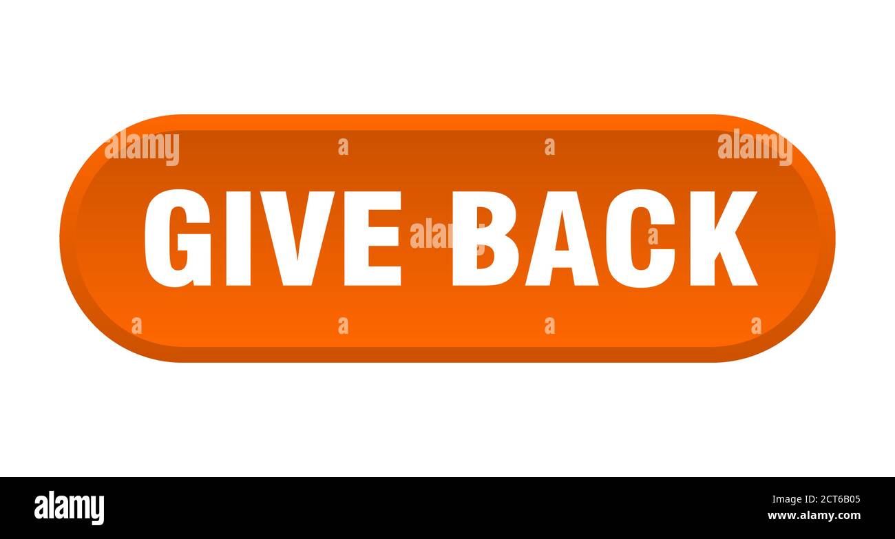 give back button. rounded sign isolated on white background Stock ...