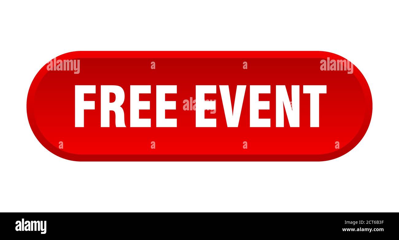 free event button. rounded sign isolated on white background Stock ...