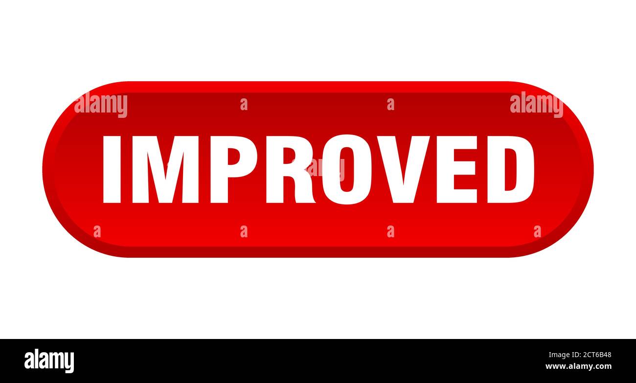improved button. rounded sign isolated on white background Stock Vector ...