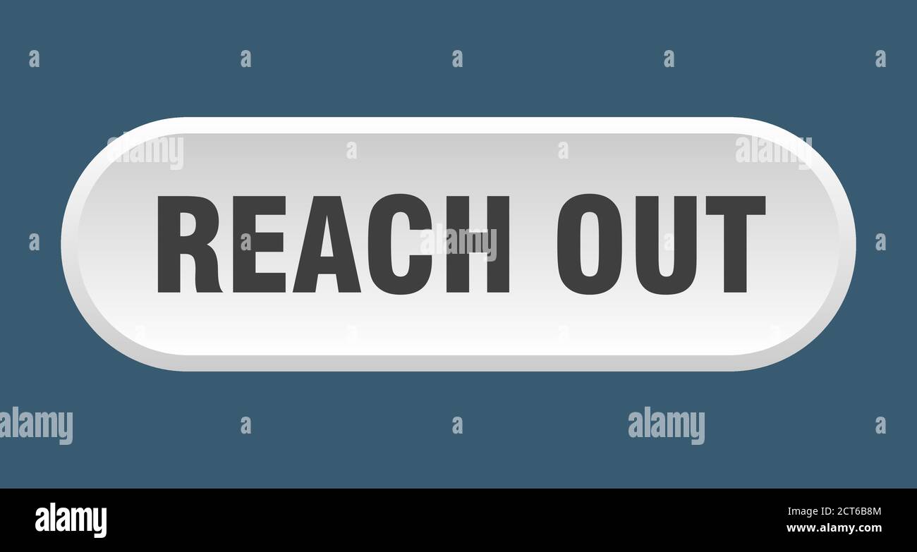 reach out button. rounded sign isolated on white background Stock ...