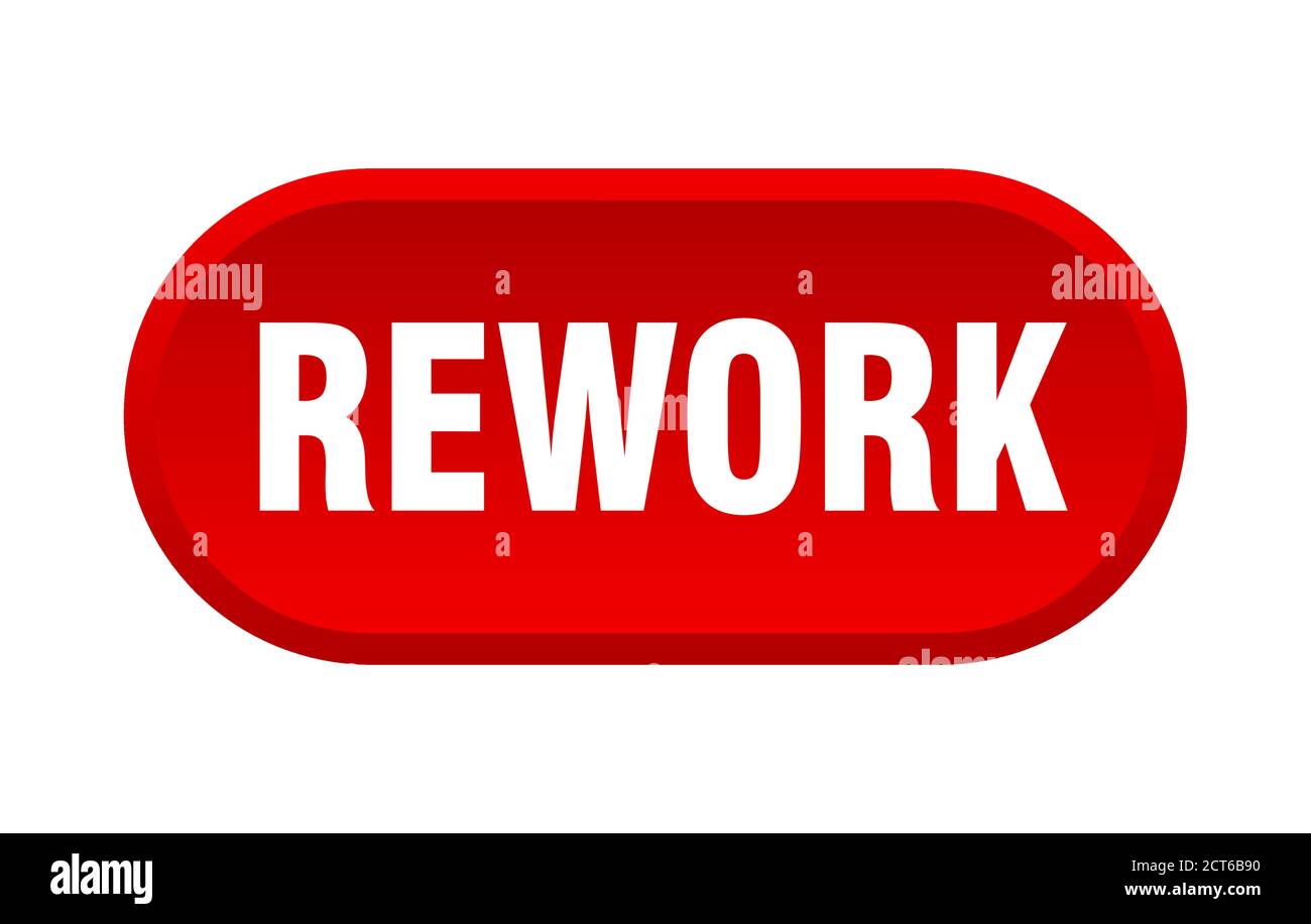 rework button. rounded sign isolated on white background Stock Vector ...