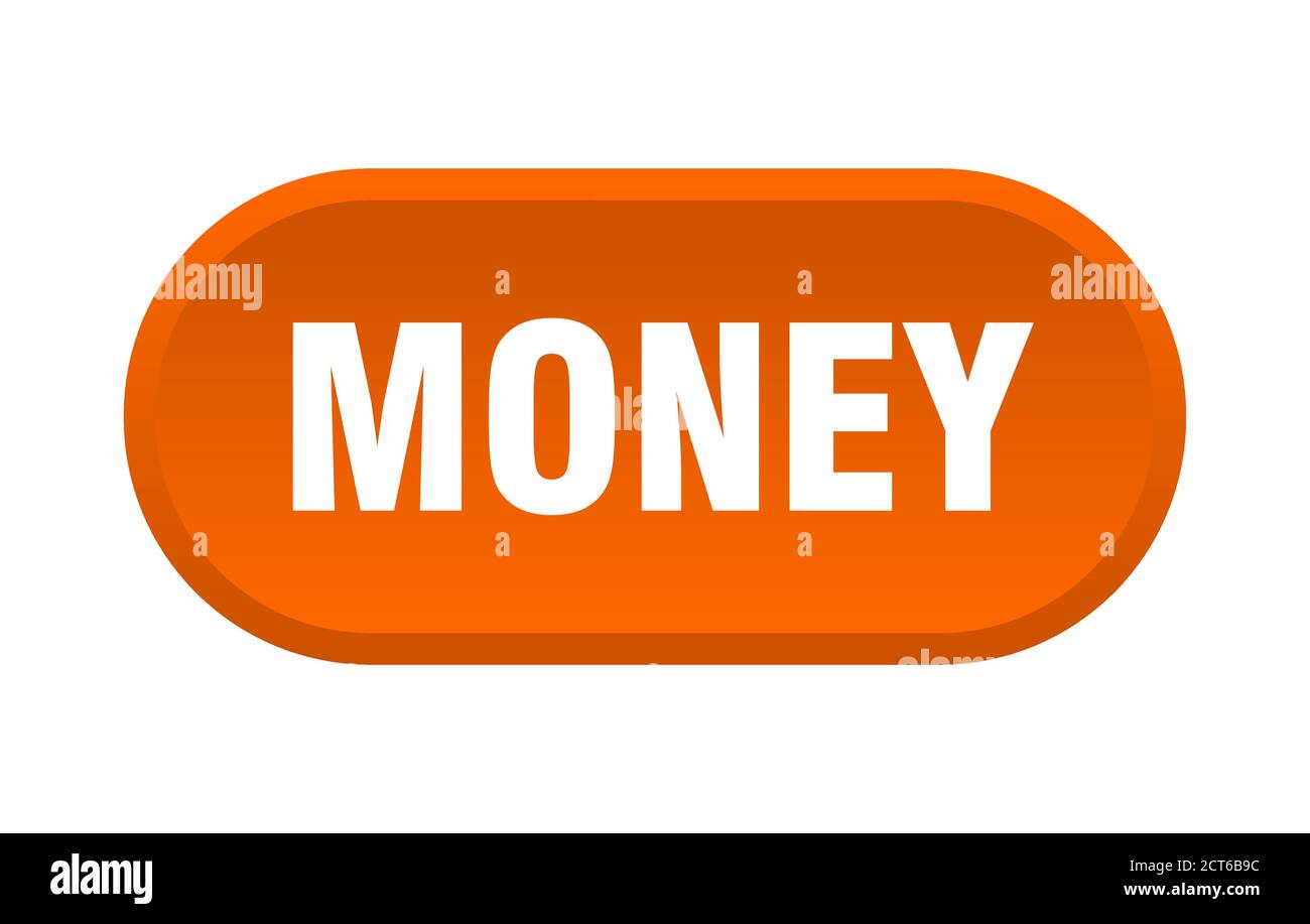 money button. rounded sign isolated on white background Stock Vector ...
