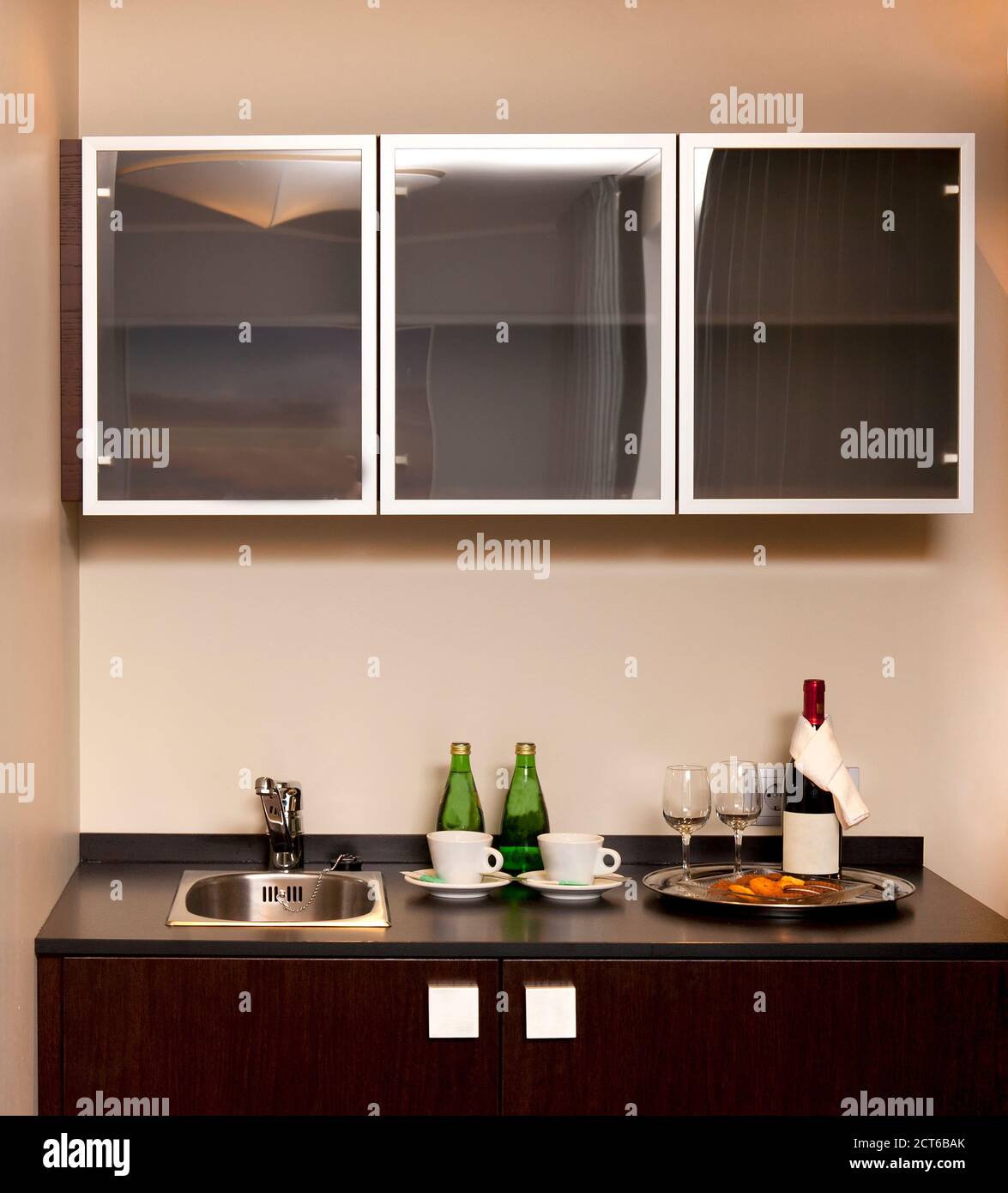 Hotel Room Kitchenette Stock Photo - Alamy