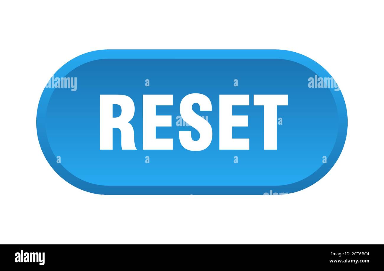 reset button. rounded sign isolated on white background Stock Vector ...