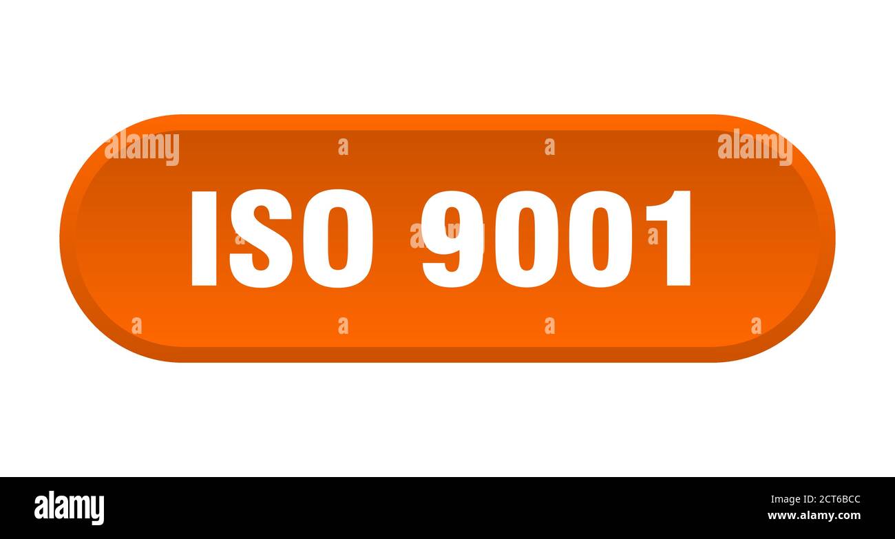 iso 9001 button. rounded sign isolated on white background Stock Vector ...