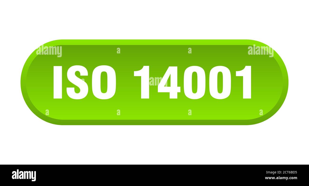 iso 14001 button. rounded sign isolated on white background Stock ...