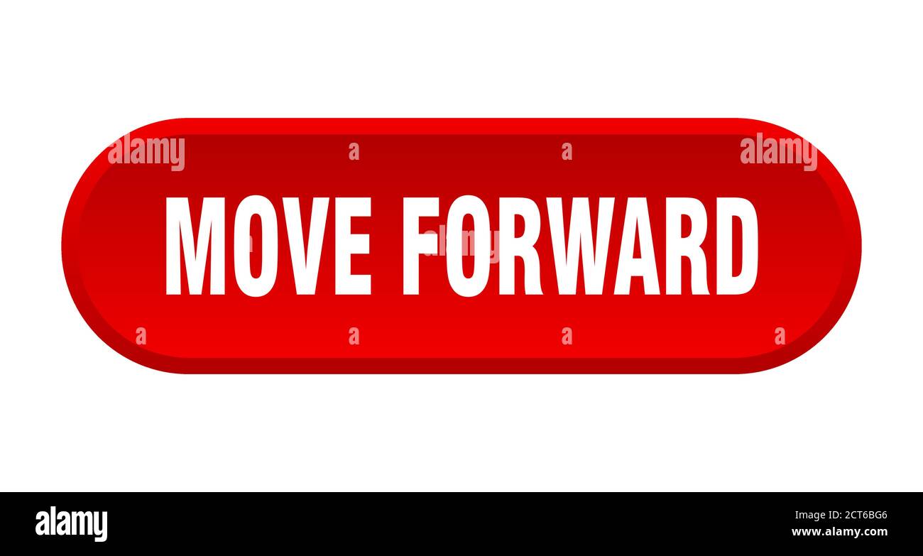 move forward button. rounded sign isolated on white background Stock ...