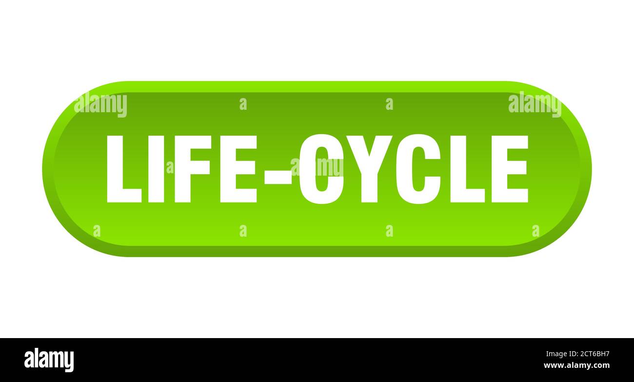 life-cycle button. rounded sign isolated on white background Stock ...