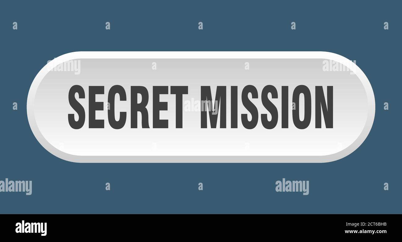 secret mission button. rounded sign isolated on white background Stock ...