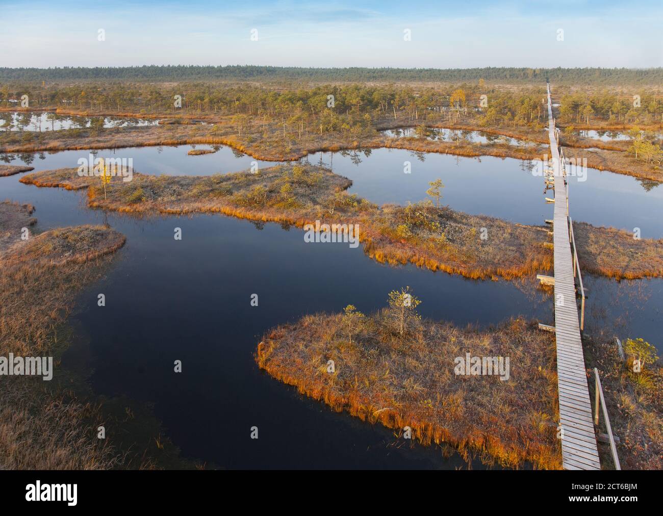 Wooden Boardwalk over Marsh Stock Photo - Alamy