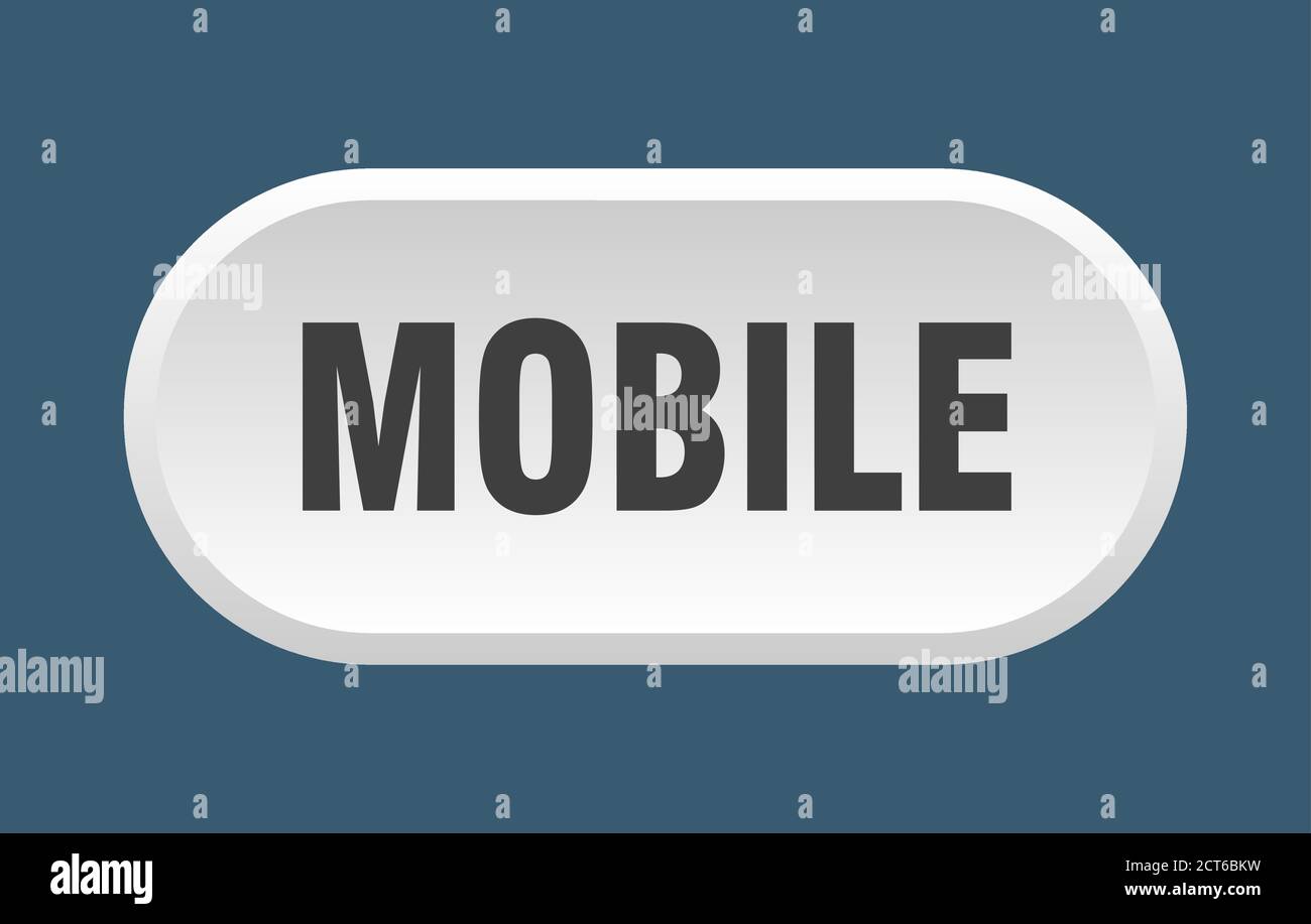 mobile button. rounded sign isolated on white background Stock Vector ...