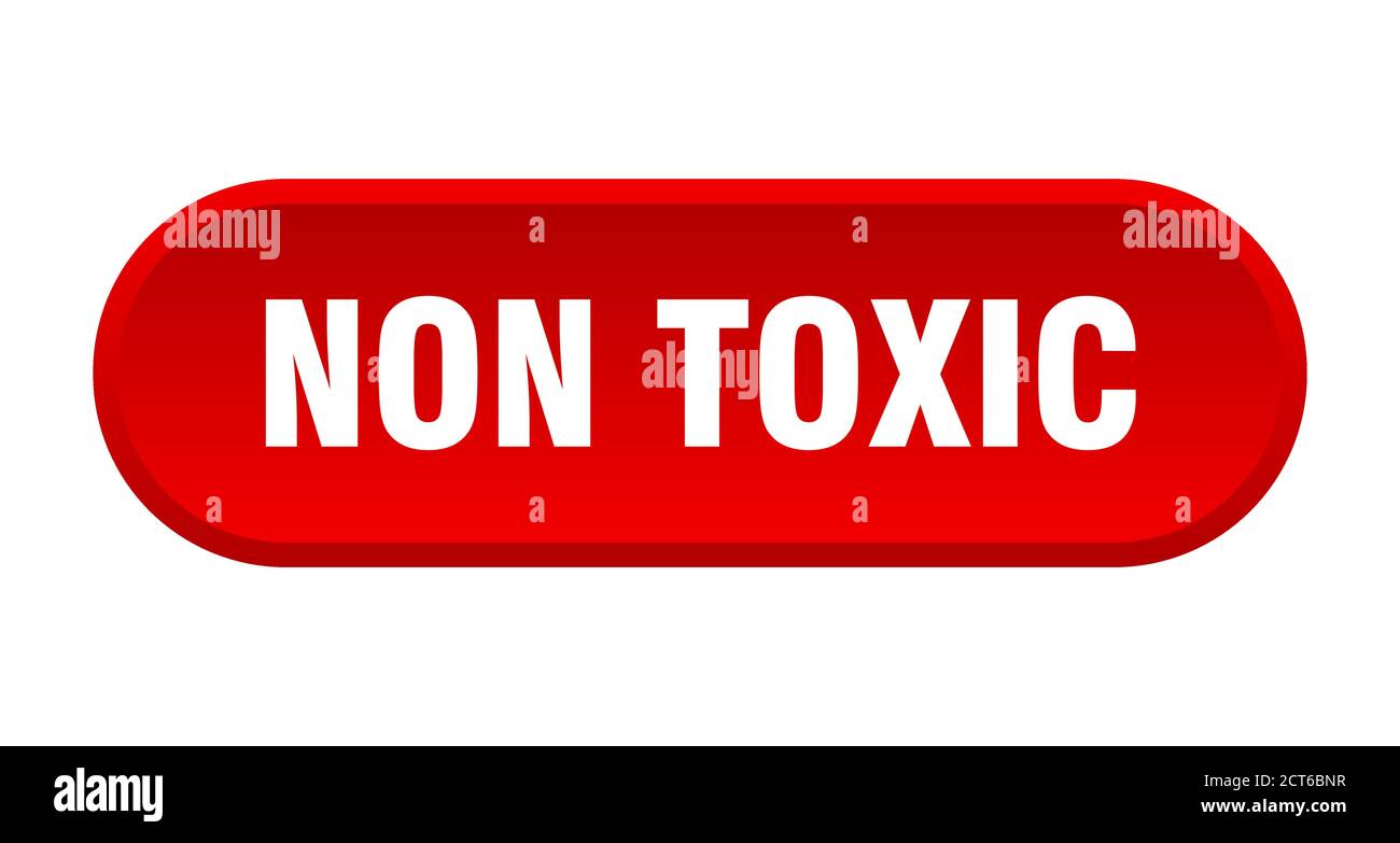 non toxic button. rounded sign isolated on white background Stock ...