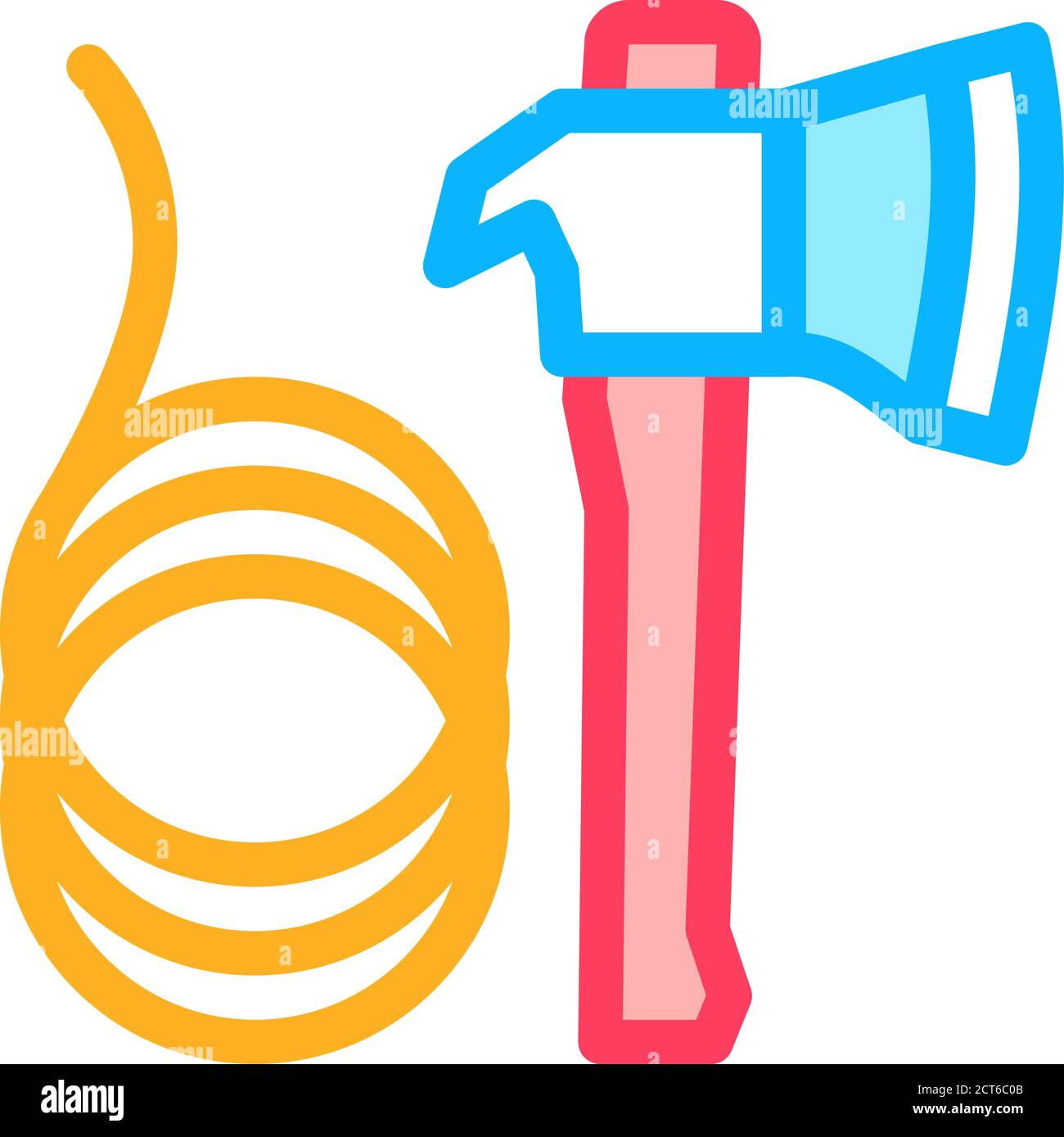 ax and rope icon vector outline illustration Stock Vector Image & Art ...