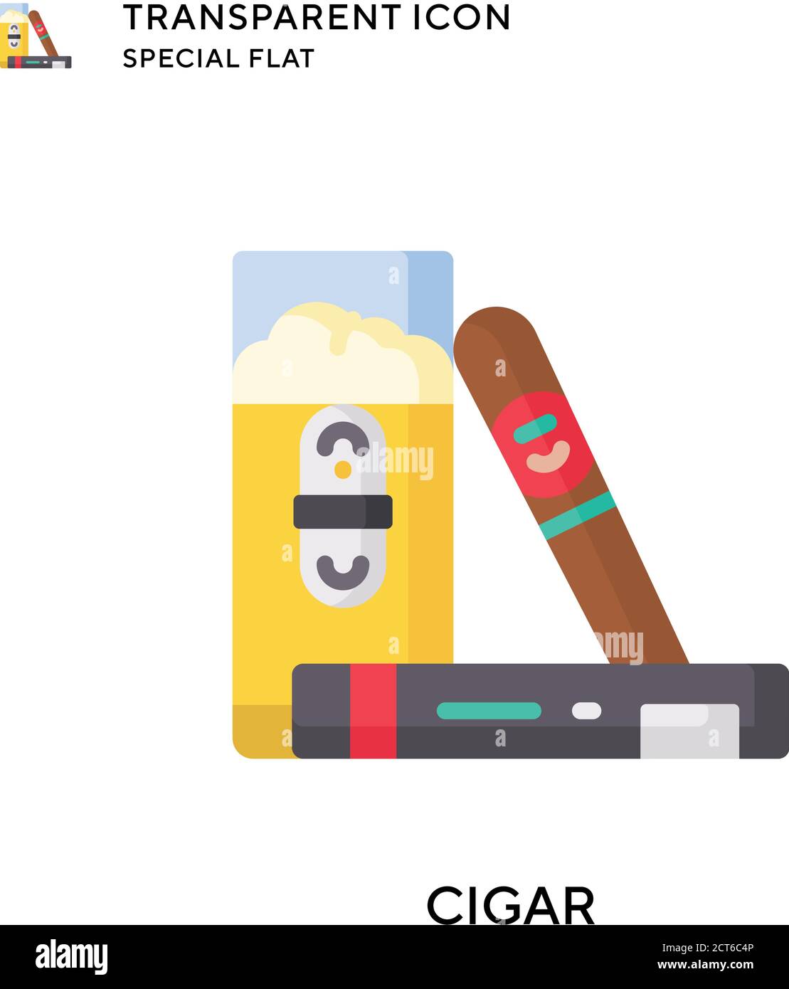 Cigar vector icon. Flat style illustration. EPS 10 vector Stock Vector ...