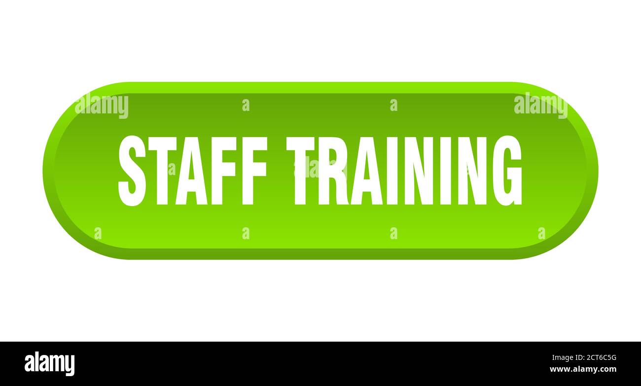 staff training button. rounded sign isolated on white background Stock ...