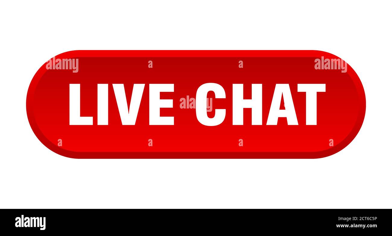 live chat button. rounded sign isolated on white background Stock ...
