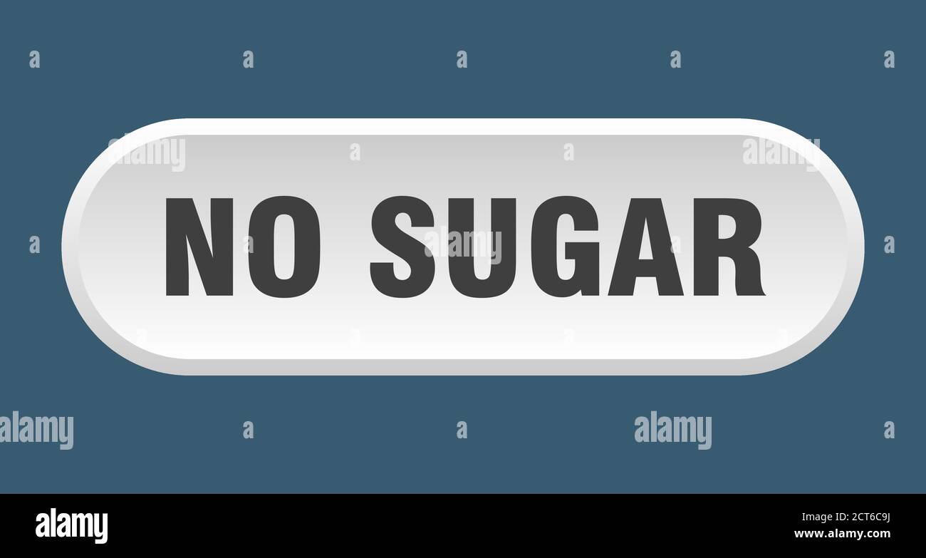 no sugar button. rounded sign isolated on white background Stock Vector ...
