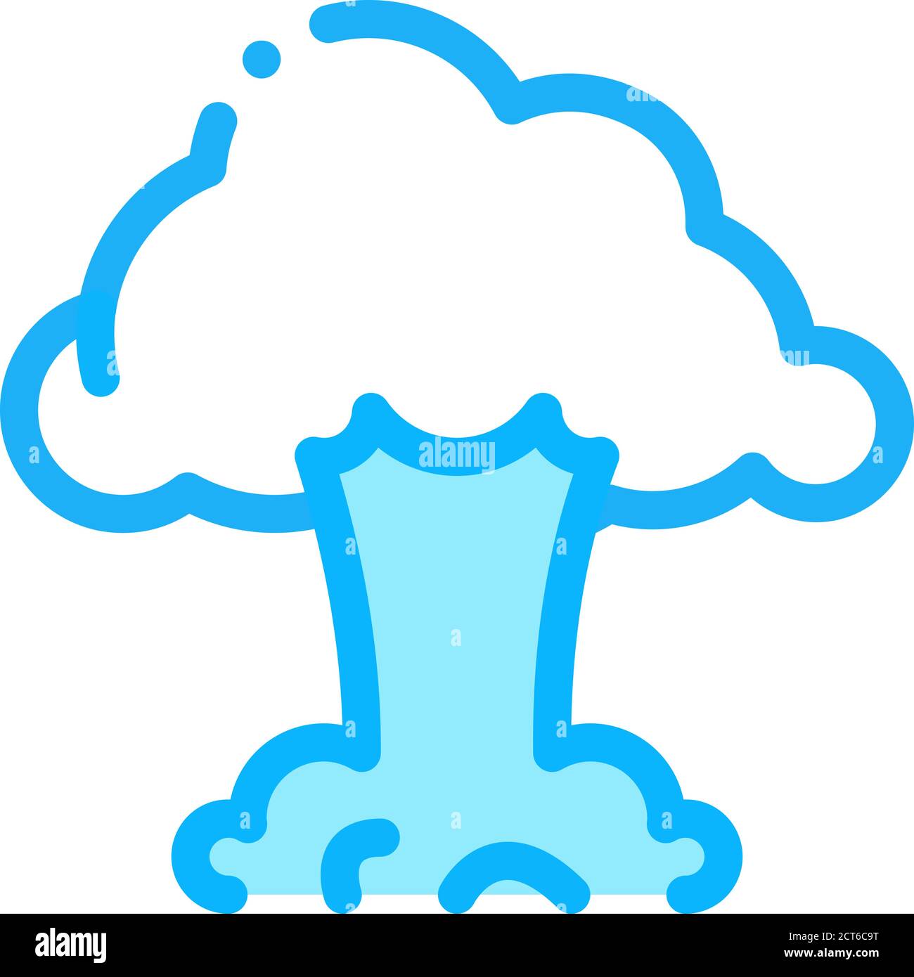 explosion cloud icon vector outline symbol illustration Stock Vector ...