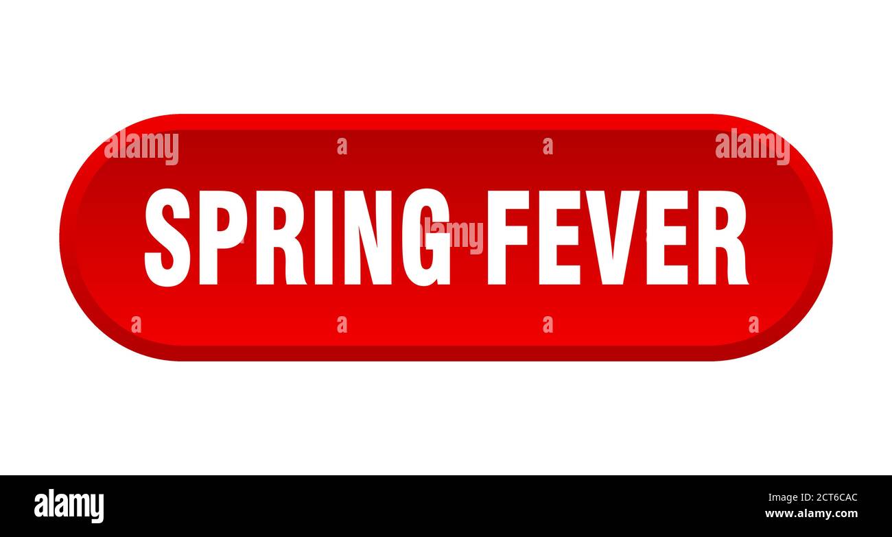 spring fever button. rounded sign isolated on white background Stock ...