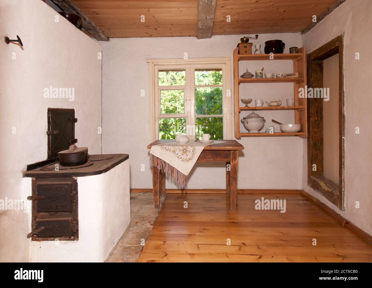 Old Fashioned Kitchen in a museum of rural life Stock Photo - Alamy