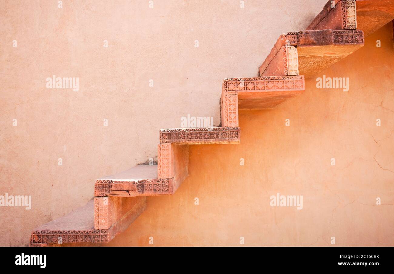 Steps on an Exterior Wall Stock Photo - Alamy