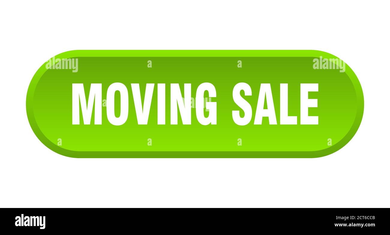 moving sale button. rounded sign isolated on white background Stock ...