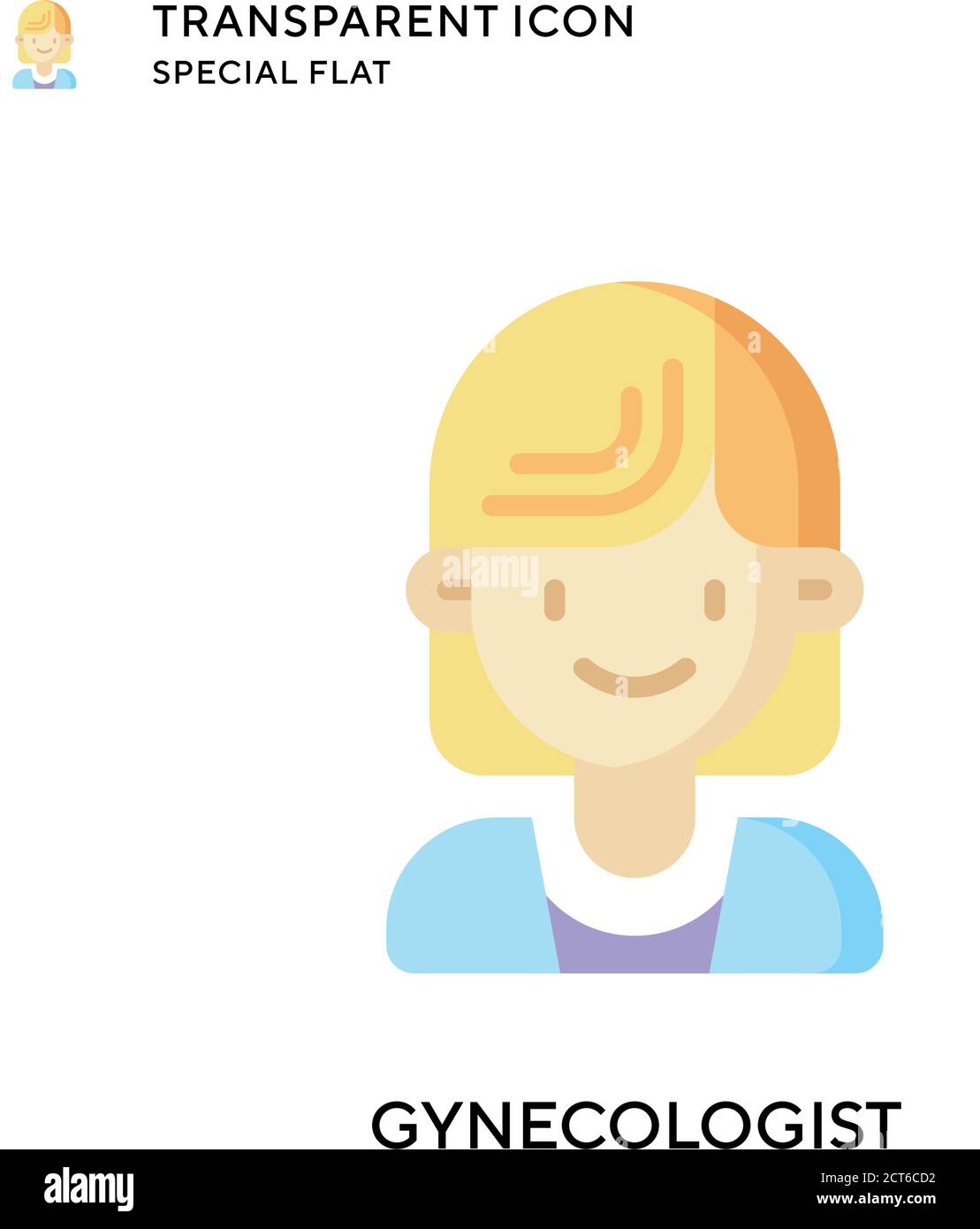 Gynecologist vector icon. Flat style illustration. EPS 10 vector Stock ...