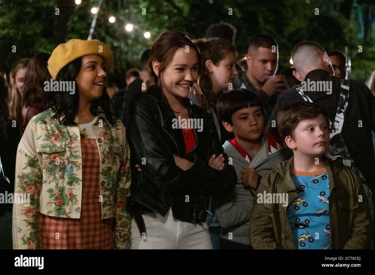 Cree Cicchino, Sadie Stanley, Lucas Jaye, Maxwell Simkins, "The Sleepover" (2020) Credit: Claire ...