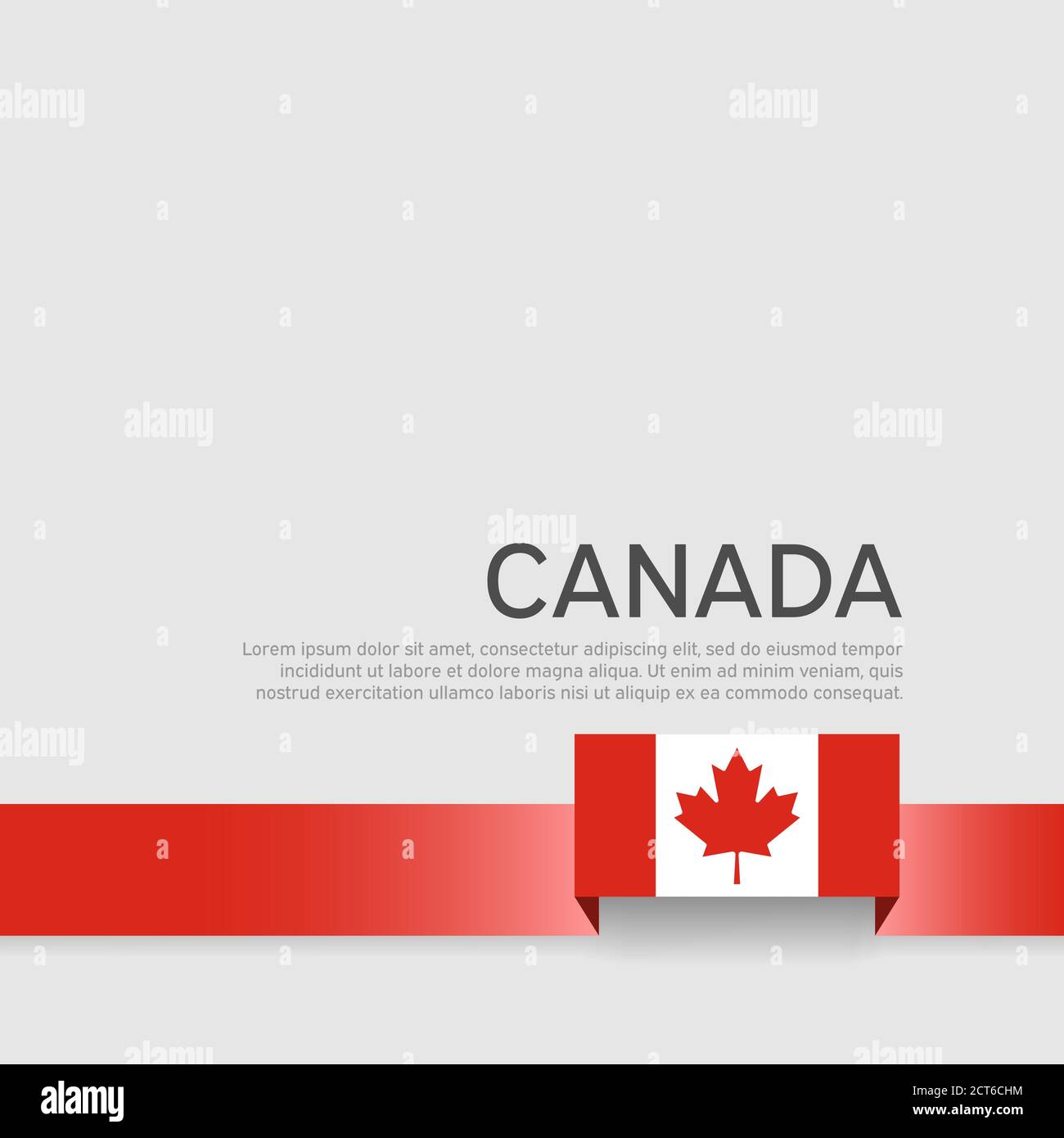 Canada flag background. Canada flag ribbon on white background ...