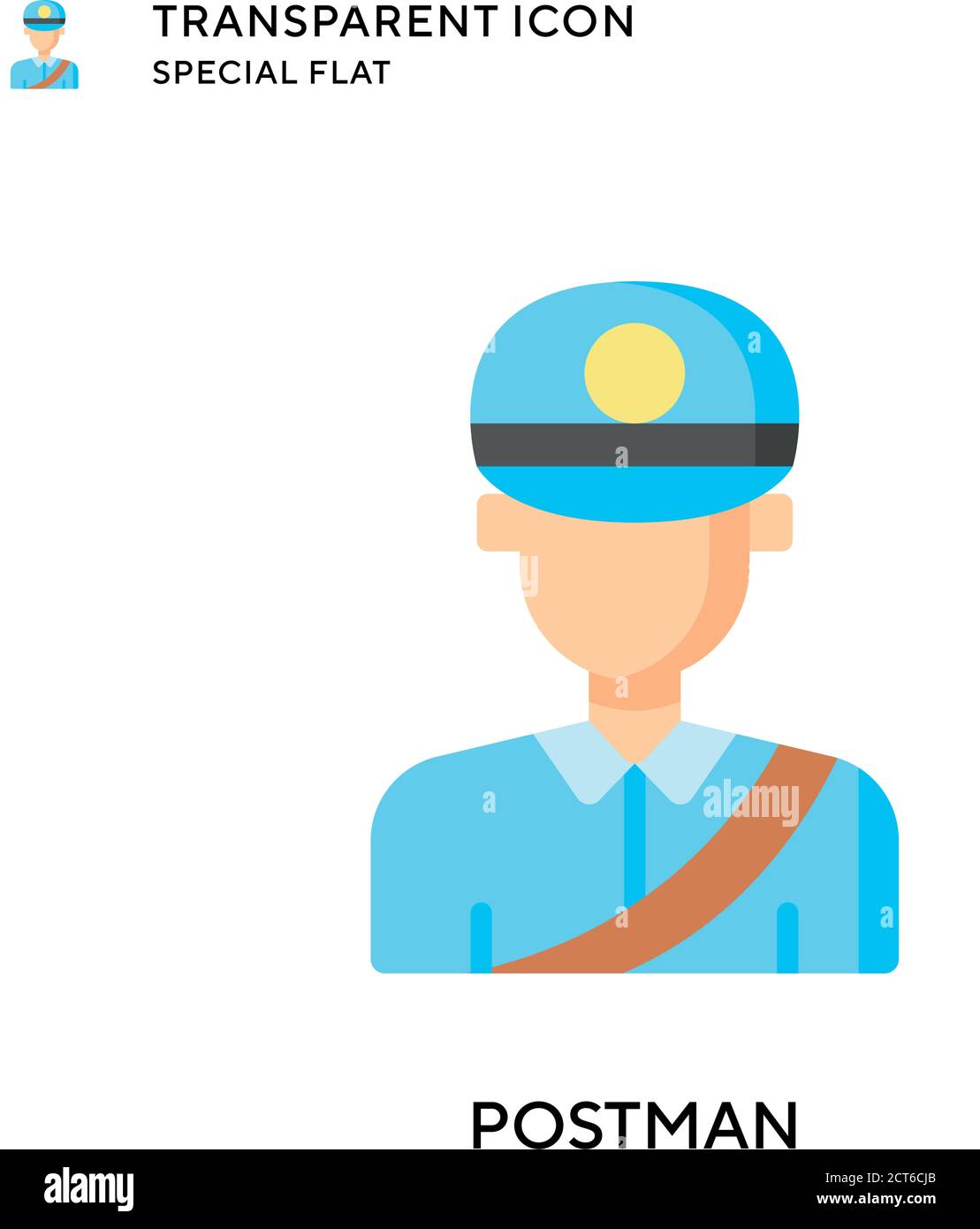 Postman vector icon. Flat style illustration. EPS 10 vector Stock ...
