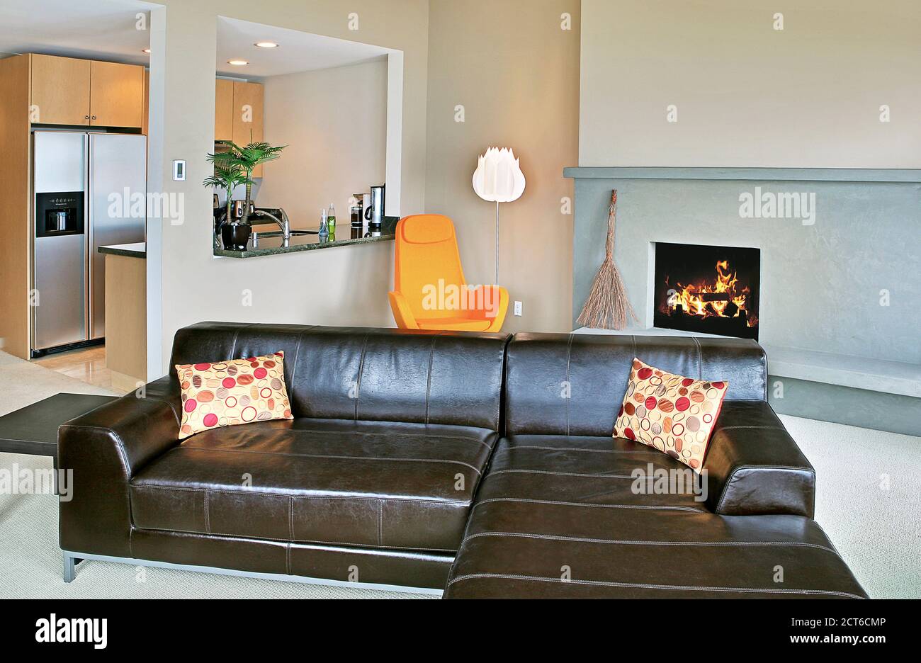 Open fire in livingroom hi-res stock photography and images - Alamy