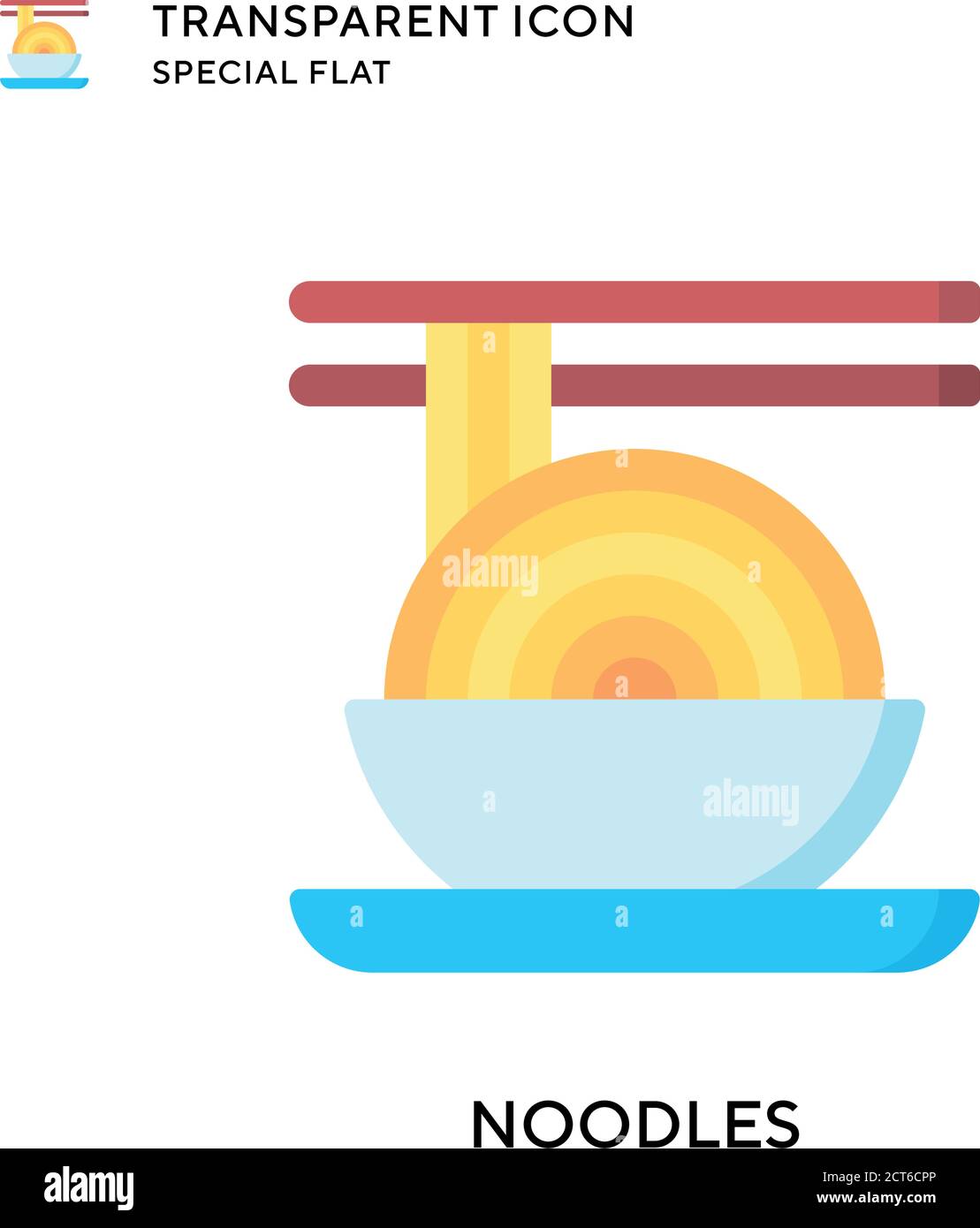 Noodles vector icon. Flat style illustration. EPS 10 vector Stock ...